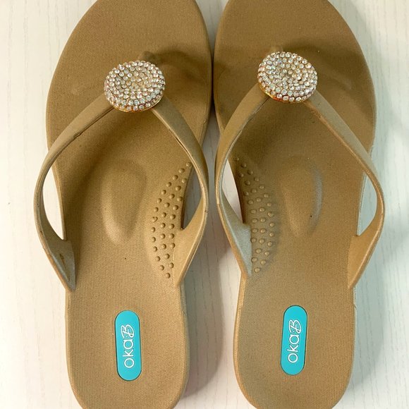 OKA b. | Shoes | Oka B Thong Sandals With Gemstones | Poshmark